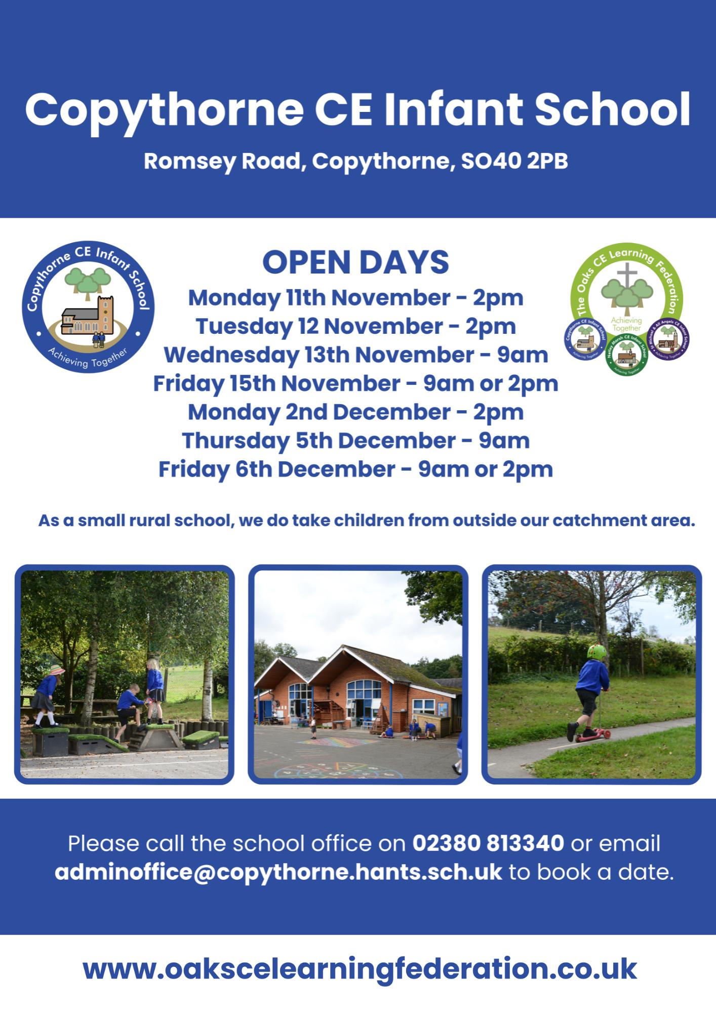 Copythorne CE Infant School – A family of three small Church Infant ...